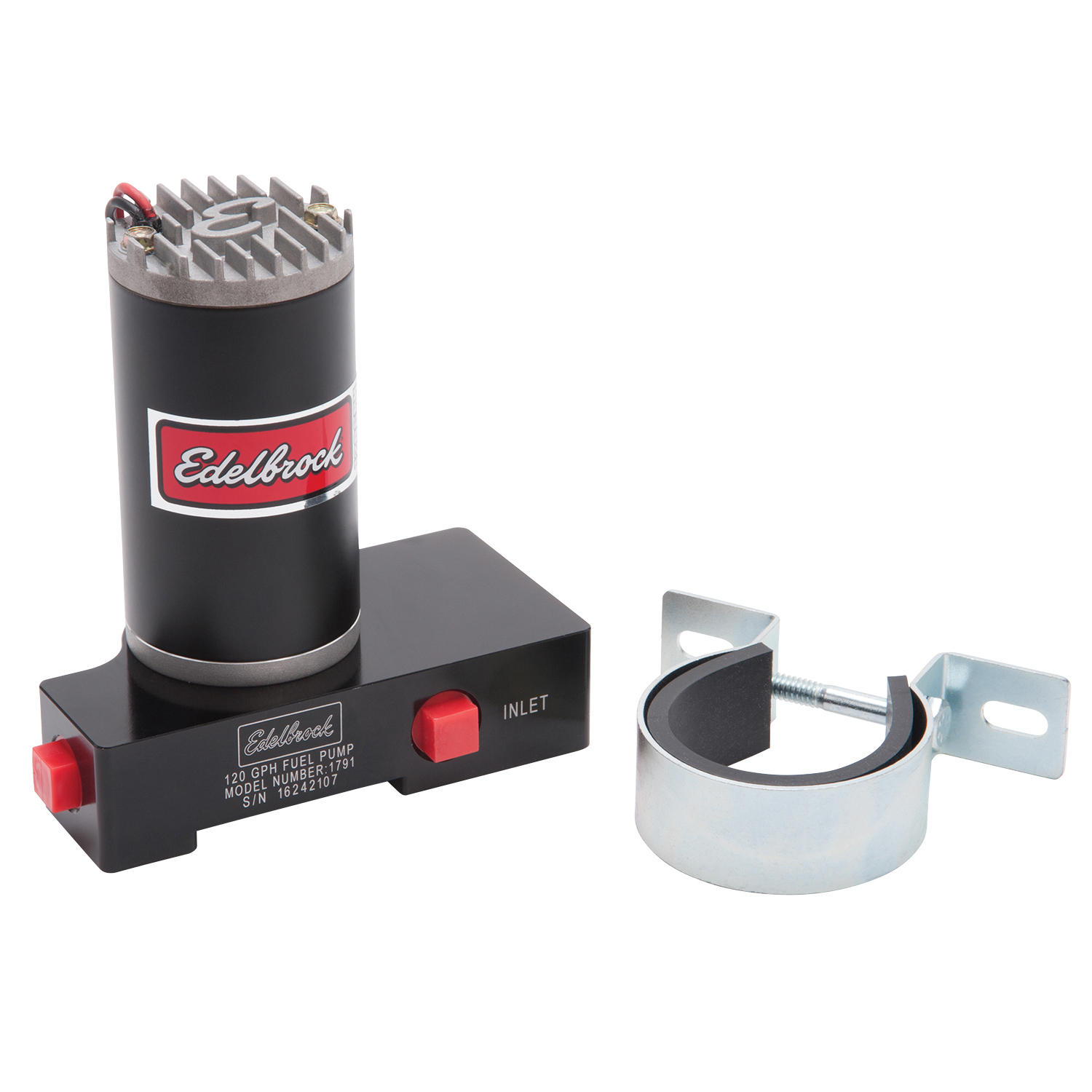 Edelbrock, Fuel Pump, Electric, 120 GPH, black, 480+, 3/8", 6.5 psi ...
