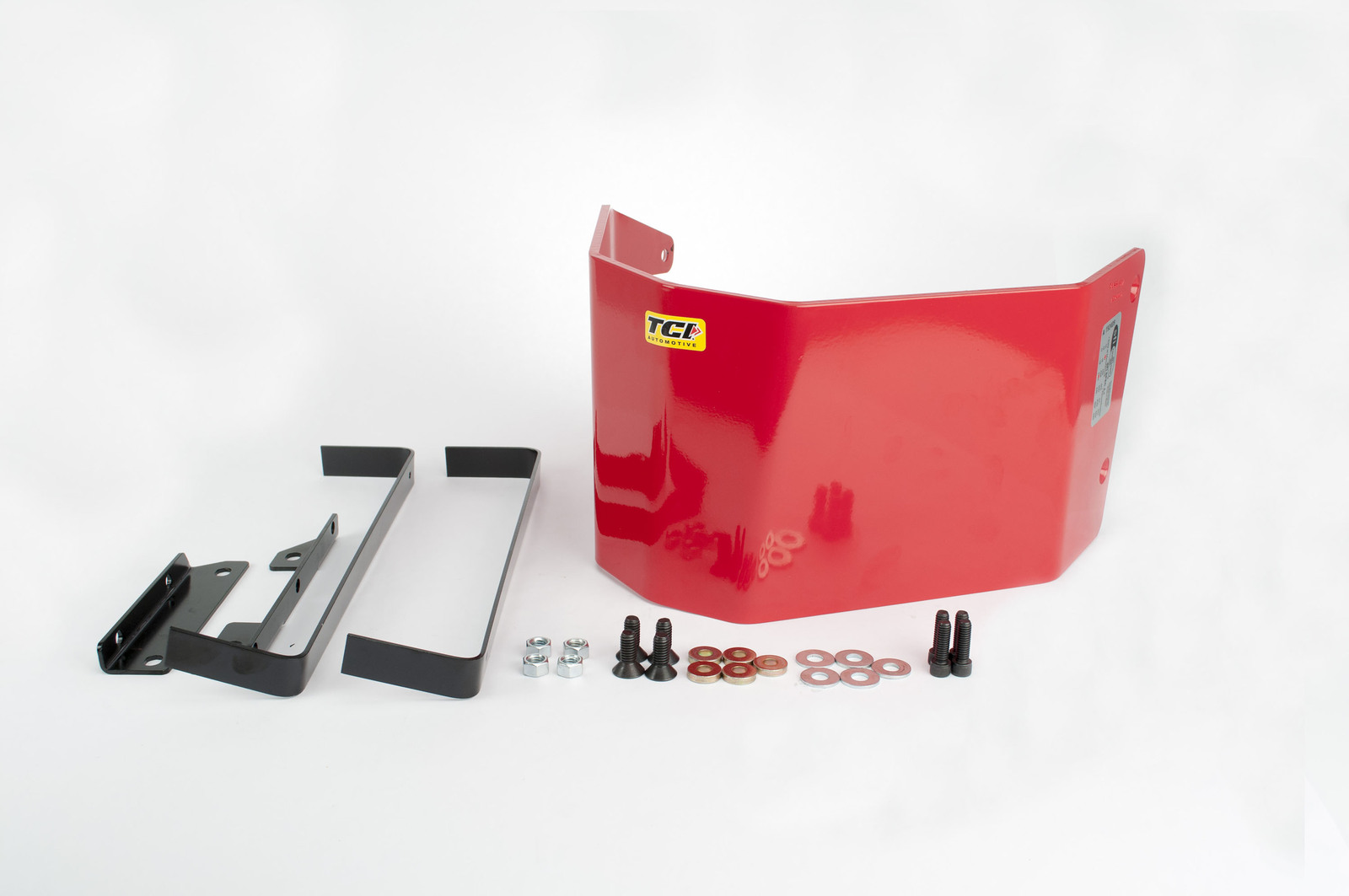 Red TH400 Aluminum Transmission Shield. - TCI